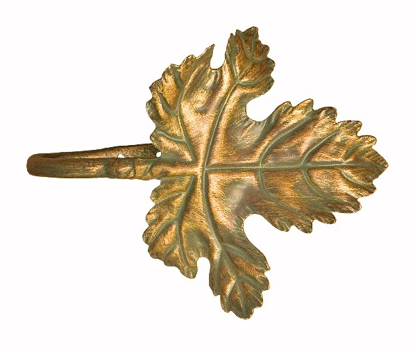 "U" Bend Leaf Drapery Tieback~Each