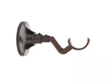 Polished Nickel By-Pass Traverse Curtain Rod Bracket for 3/4" Drapery ...