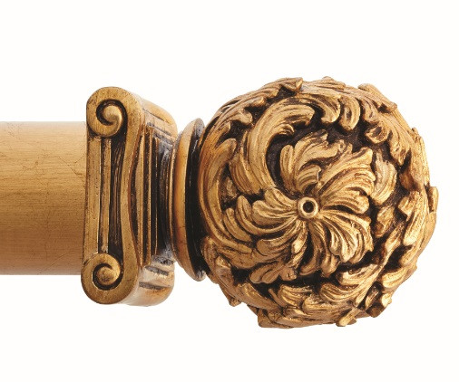 Greek Curtain Rod Finial for 2 1/4" Wood Drapery Rods~Pair