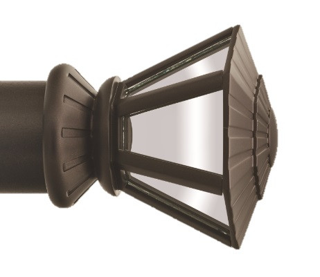 Aspen Glass Curtain Rod Finial for 2 1/4" Wood Drapery Rods~Pair