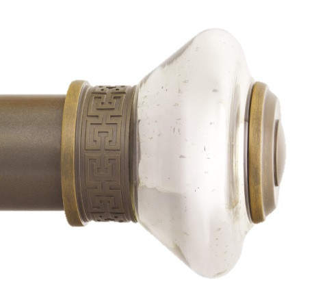 Farrin Mercury Glass Curtain Rod Finial for 2 1/4" Wood Drapery Rods~Pair