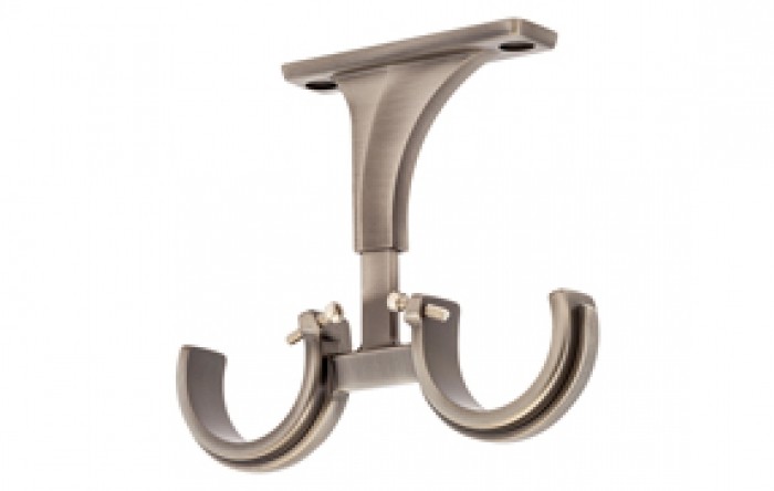 Decorative Ceiling Double Bracket for 1 3/8" Curtain Rods~Each