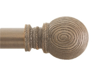 Ash Finial for 1 1/8" Metal Drapery Rod ~ Pair