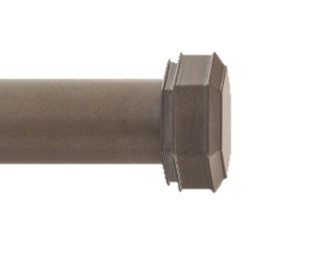 Hudson End Cap for 1 1/8" Metal Drapery Rod ~ Pair