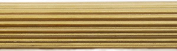 8' Reeded Water Gilded Pole for 2" Curtain Rod~Each