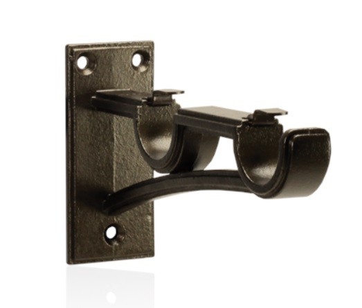 Brooklyn Double Bracket for 1 1/4" Drapery Curtain Rods~Each