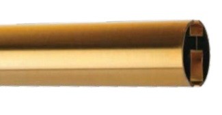 Brass 1 3/8" Diameter Channel Curtain Rod