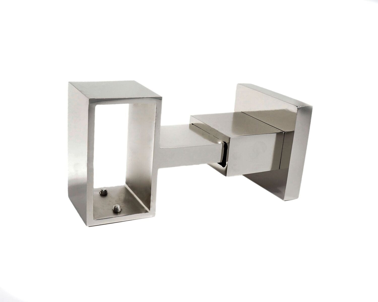 Polished Nickel Loop Bracket for 2" x 1" Curtain Rods~Each